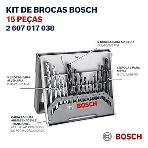 Bosch 2607017038 Mixed Drill Bit Set "x-Pro Line" 15 Pcs