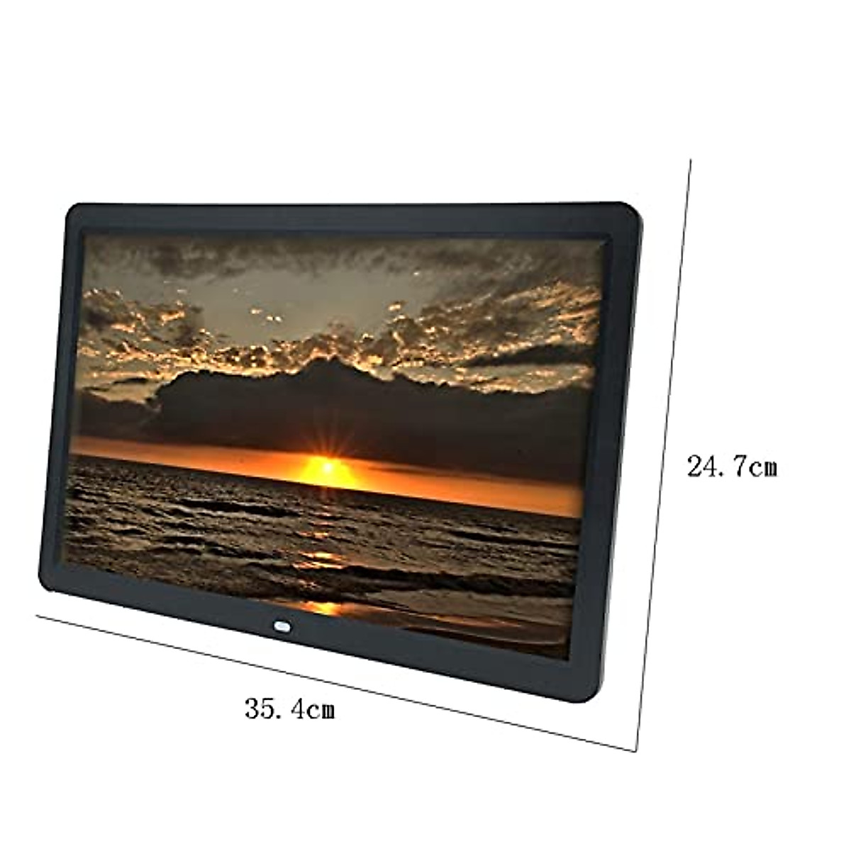 15 inch high-Definition LED Screen Electronic Photo Frame Multi-Function Digital Photo Frame Electronic Photo Album Video Advertising Player (Color : Black)