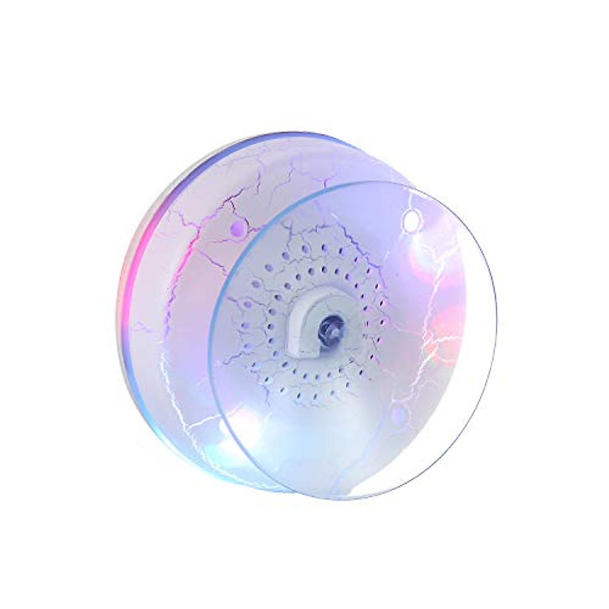 Vivianus Small Bluetooth Shower Speaker with LED Tattoo in Diamond Shape,1000mAH Rechargeable Battery, Wireless Speaker with TWS, Subwoofer Sound Effect,White