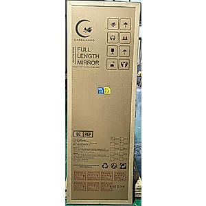 CASSILANDO Arched Full Length Mirror, 64" x 21", Floor Standing, Gold Metal Frame, Modern Style, Bedroom, Bathroom, Entrance, Decor