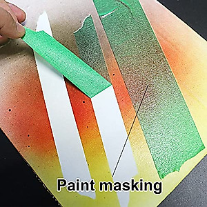 BOMEI PACK 3 Pack Green Painters Tape 0.94-Inches x 55 Yards, Green Painters Masking Tape Bulk for Painting, Labeling, DIY Crafting, Decoration and School Projects
