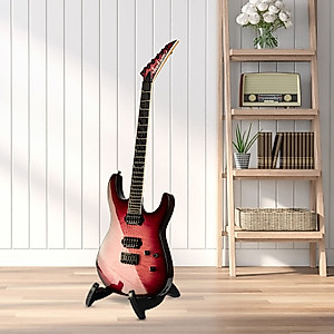 GUITTO Guitar Stand Tripod Adjustable Classic A-Frame Stand Universal for Acoustic and Bass Electric Guitars Folding Floor Travel Stand Small Single Holder (GGS-01)