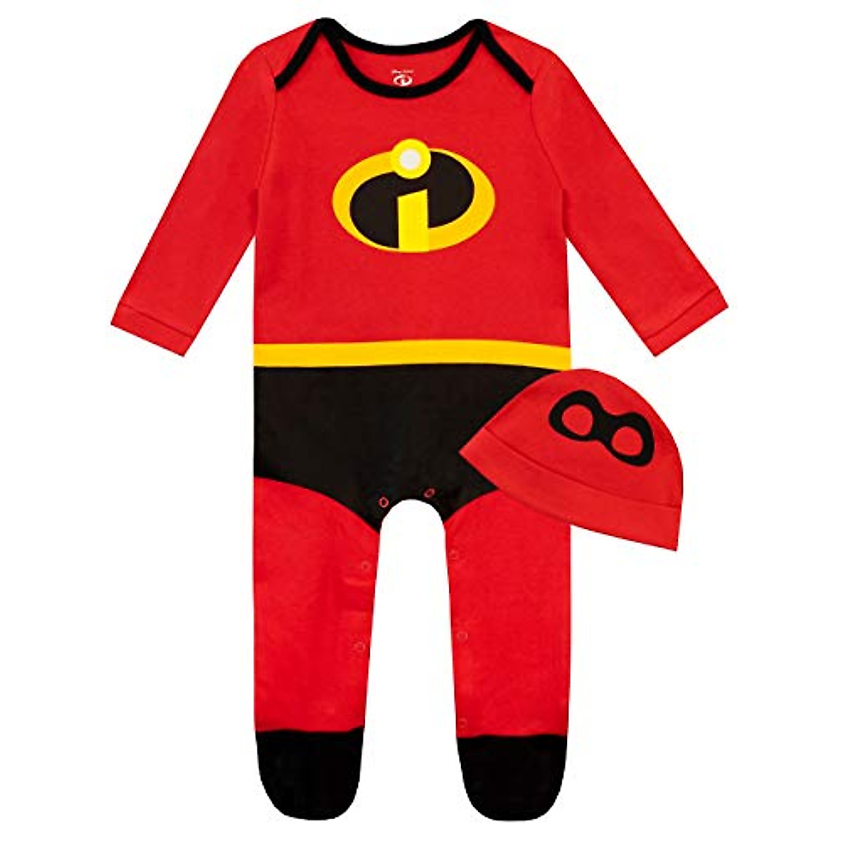 Disney Baby Bodysuit and Hat Set | The Incredibles Baby Clothes | Newborn Onesie Red 6-9 M