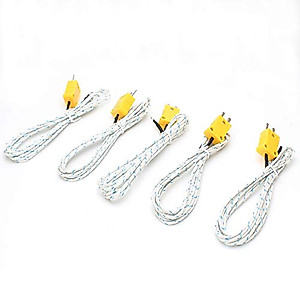 Smartsails 2M Temperature Measuring Line, K Type Temperature Sensing Line, Thermocouple Temperature Probe, Sensor TES1310 TM902C (5PCS)