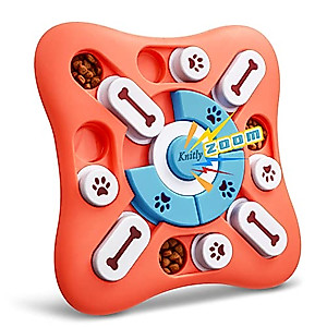 knitly Dog Puzzle Toys for IQ Training & Mental Enrichment, Interactive Dog Toys for Large Medium Small Dogs，Dog Treat Puzzle Dispensing Slow Feeder with Squeaky Design for Training & Fun Feeding