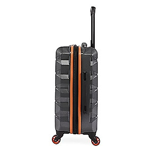 Nautica Quest Hardside Spinner Luggage, Grey/Orange, Carry-On 21-Inch