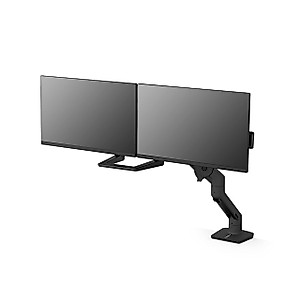 Ergotron – HX Dual Monitor Arm, VESA Desk Mount – for 2 Monitors Up to 32 Inches, 5 to 17.5 lbs Each – Matte Black
