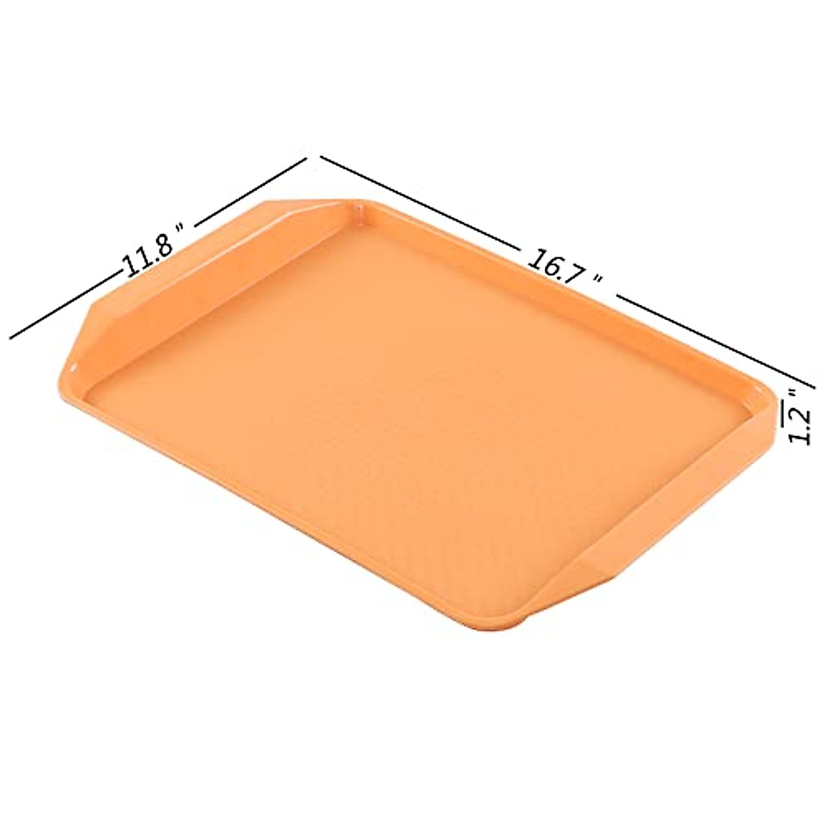 Leendines Plastic Food Serving Trays, 6 Packs Cafeteria Trays