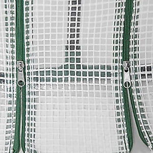 Outsunny 6' x 3' x 3' Portable Mini Greenhouse Outdoor Garden with Large Zipper Doors and Water/UV PE Cover, White