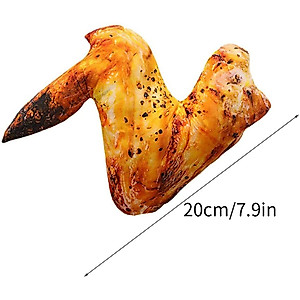 3D Chicken Leg&Chicken Wing Pillow Plush Toy,20cm Pillow Soft Lumbar Back Cushion Pillow Cushion Soft Throw Pillow for Home Decor Throw Pillow Photography Background Background,Pillow Sofa Back