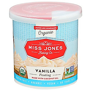 Miss Jones Baking Organic Buttercream Frosting, Perfect for Icing and Decorating, Vegan-Friendly: Vanilla (Pack of 1)