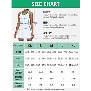 ATTRACO Tennis Outfits for Women with Shorts Pockets Contrast Binding Workout Dresses Black S