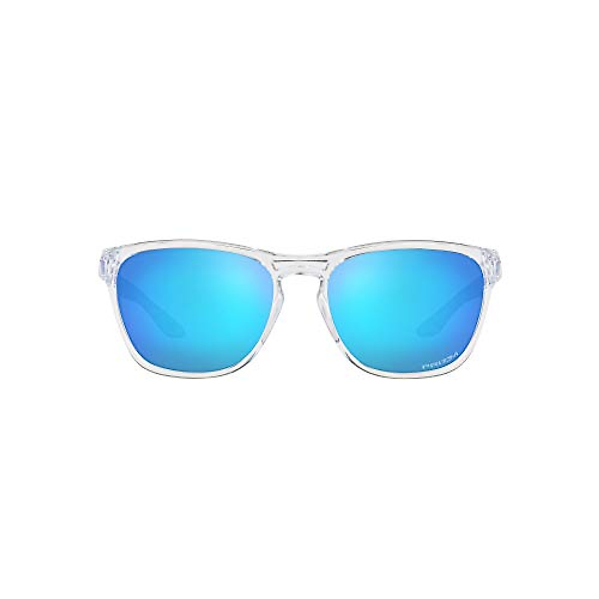 Oakley Men's Oo9479 Manorburn Square Sunglasses, Polished Clear/Prizm Sapphire, 56 mm