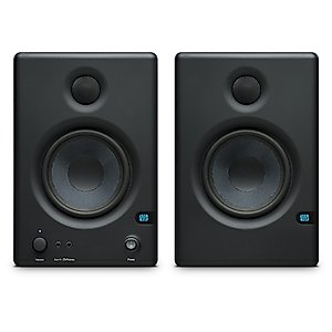 PreSonus Eris E.45 HD 2-Way 4.5" Nearfield Monitors, 70Hz-20kHz Frequency Response, 10kOhm Input Impedance, 2x Balanced 1/4" TRS, 2x Unbalanced RCA, Pair
