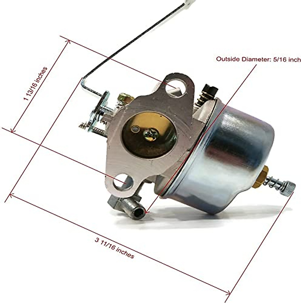 LOLUZ 631921 Carburetor Compatible with Tecumseh 632284 631070A H25 H30 H35 Engines 30727 30604 Grass Tool Carb Lawn Mower Garden Mechanical（2PCS）