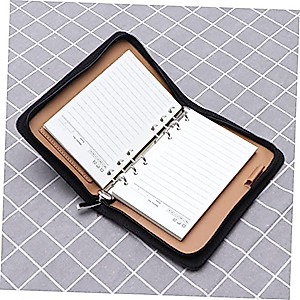 Ciieeo Notepad Calculator Leather padfolio Zippered Leather Portfolio Business Portfolio Zipper Portfolio Business Notepad Business padfolio folders for Binders with Zipper Wallet
