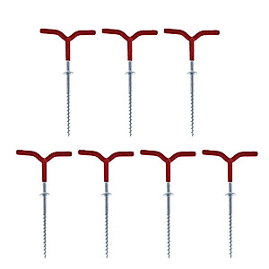 freneci 7 Pack Ice Screws Tent, Ice Fishing Nails, Ice Fishing Screws, Ice Fishing Stakes Kit, Tent Brackets, Tent Holder, Ice Fishing Pegs