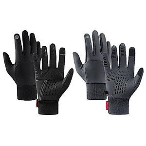 shuanghua Winter Thermal Gloves for Men and Women Full Finger Touchscreen Mountain Biking Riding Gloves for Outdoor Sports Driving Cycling Motor Cycle Anti-Slip Warm Gloves