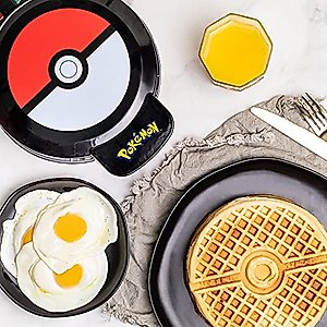 Uncanny Brands Pokemon Waffle Maker - Make Bounty Pokeball Waffles - Kitchen Appliance