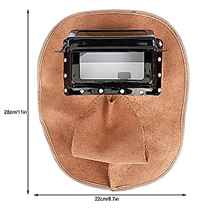 Anti-Spatter Heat Cowhide Shawl Solar Auto Darkening Welding Equipment Hood Welder Security Protection
