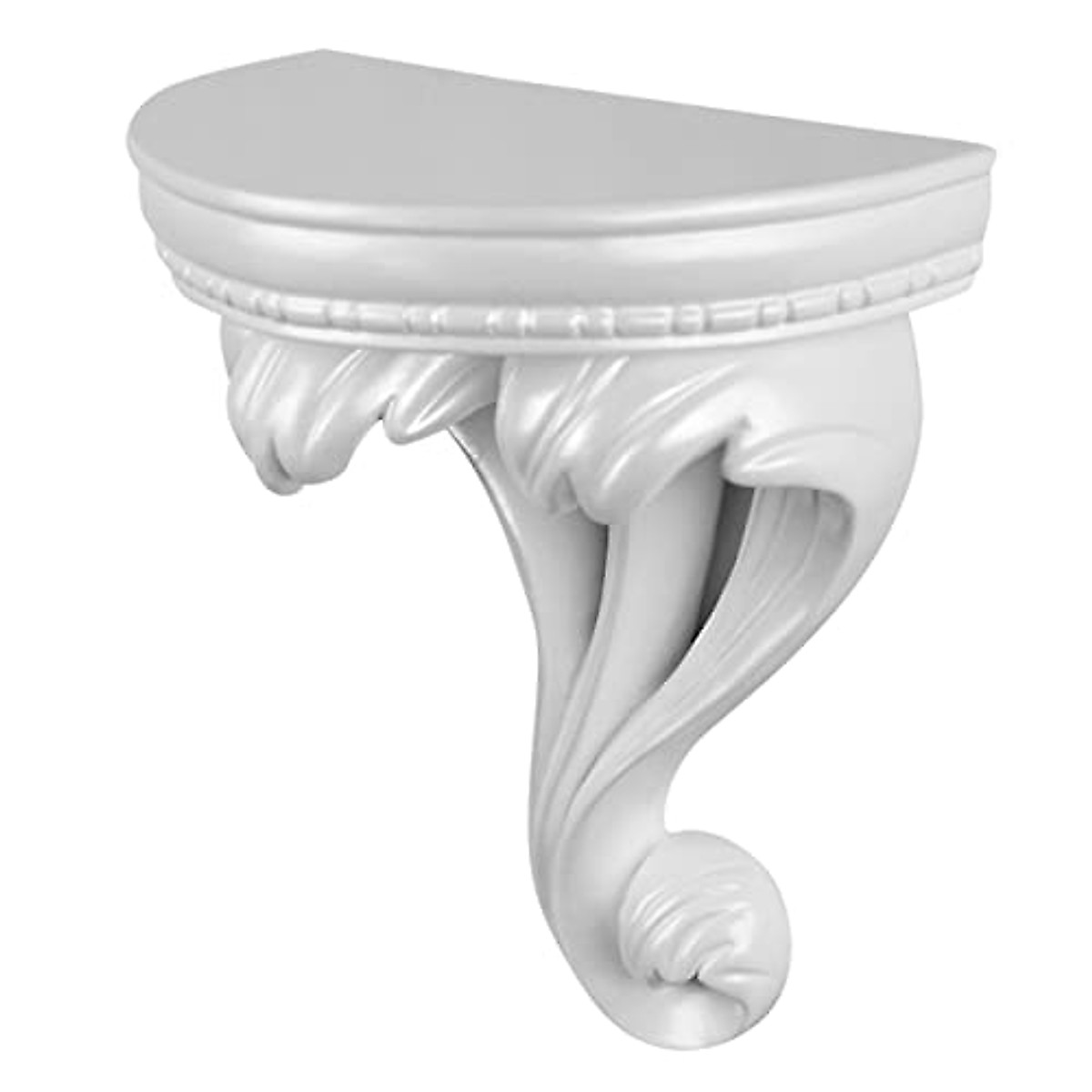 Cabilock Household All Holder Decorative Rack Living Pot Stand Shelves Art Room White Display Kitchen for Resin Baroque Wall-Mounted Retro Bookshelf Style Wall Flower Decoration Bracket