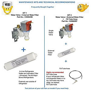 GLOB PRO SOLUTIONS PS11755667 AP6022334 W10420082 CKD1436 Refrigerator Water Valve Replacement for and compatible with Whirlpool Maytag Heavy DUTY