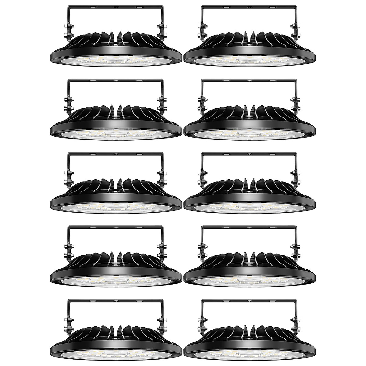 UFO LED High Bay Lights 100W 10 Packs,Super Bright 10000LM High Bay LED Shop Lights,6500K Daylight High Bay LED Lights,Waterproof High Bay Lighting,LED High Bay Light for Factory Warehouse Workshop