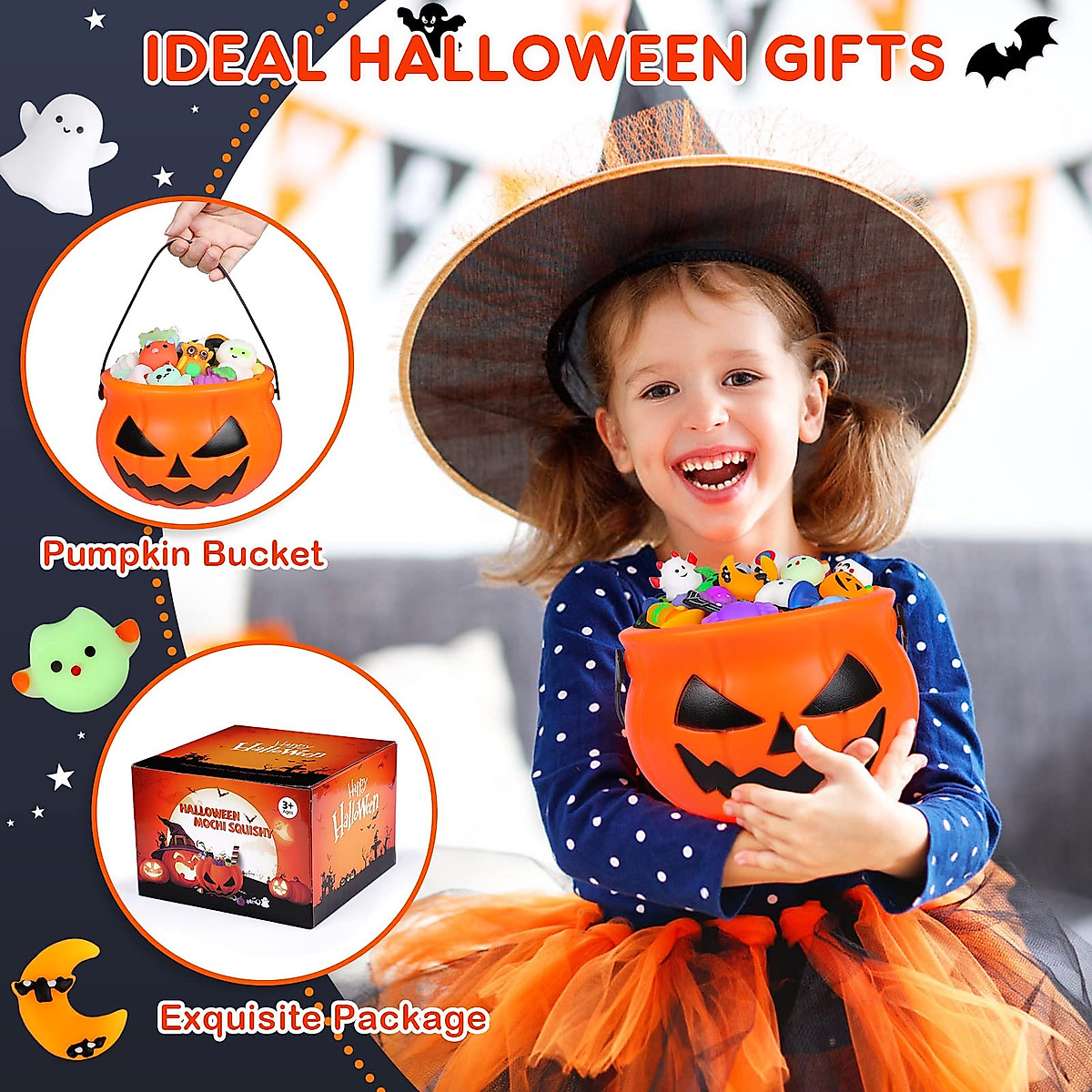 UMIKU 32 pcs Easter Eggs + 32 Mochi Squishy Toys Easter Egg Fillers Easter Basket Stuffers Mini Squishy Animal Squishy Plastic Easter Egg Hunting Easter Party Favors Gifts for Kids Boys Girls Random