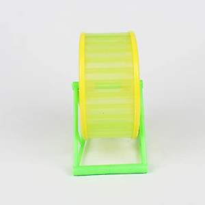 Ipetboom Silent Hamster Wheel Toys 2PCS Exercise Wheel Silent Running Wheel Pet Running Jogging Sports Exercise for Small Pet Hamsters Mice Rat Gerbils (Random Color) Chinchilla Hamster