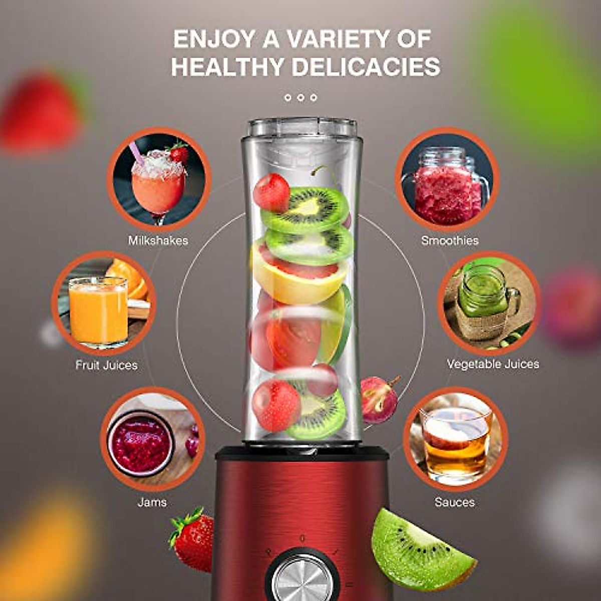 Personal Blender for Shakes and Smoothies, NIXIUKOL 3 Speed Adjustable Smoothie Blender, Small Portable Blender with 2 10oz & 20oz Tritan BPA-Free Cups