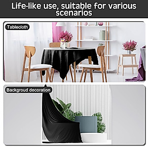 2 Rolls 1 Yard Matte Nylon Spandex Fabric Polyester 4 Way Stretch Fabric 60" Wide by The Yard 80% Nylon 20% Spandex Black Stretchy Fabric for Swimwear Sportswear Swimsuit Yoga Dancewear Activewear