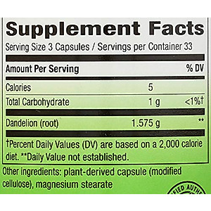 Nature's way Dandelion Root - 100 Count