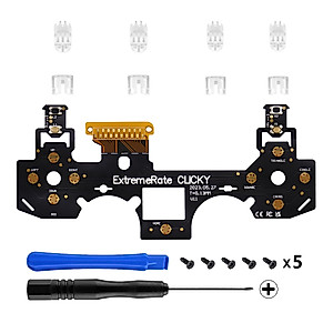 eXtremeRate Clicky Hair Trigger Kit for PS4 CUH ZCT2 Controller Shoulder Buttons, Custom Flashshot Trigger Stop Flex Cable for PS4 Slim Pro Controller JDM-040/050/055