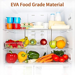 Denformy Shelf Liner,Fridge Liner Mat,Cabinet Liner,Kitchen Fridge Mat Pad for Fruit,Vegetable Drawers,Heavy Duty Extra Thick Anti-Slip Design Non Adhesive,Washable 59 Inch x 14 Inches,Clear