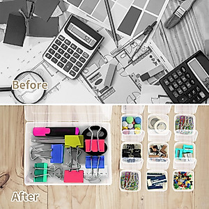 Bead Organizer Box, 30Pcs Small Clear Plastic Bead Storage Containers, 1 Craft Storage Box with Hinged Lid, 120 Labels, Mini Box for Jewelry Making DIY Bracelets Beading Nails Screws Seeds Small Parts