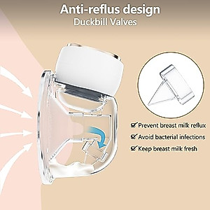 Breast Pump,Onlyeah Wearable Breast Pump Electric Breast Pump Hands Free Portable Breast Feeding Pumps,3 Modes-9 Levels Painless Low Noise Touch Screen Baby Pump with 2 Pack