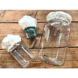 5-Pack Organic Bowl Cover Stretchable Reusable Linen Lids Food Storage Bowl Covers for Leftovers | 100% Cotton Cloth Machine Washable (S,M,L,XL,XXL)