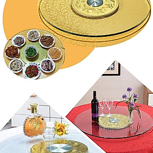 WEBUP Glass Lazy Susan Turntable 20inch 24inch 28inch 30inch 34inch 38inch Large Rotating Serving Tray Round Table Revolving Plate Tempered Glass Swivel Tray, Thick 8mm (Size : 100cm/38Inch)