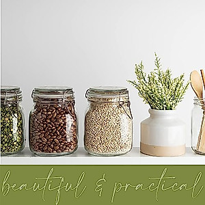 Galashield Glass Jars with Lids Food Storage Jars with Airtight Lids Leak Proof Glass Canisters Kitchen Jars [33 oz]