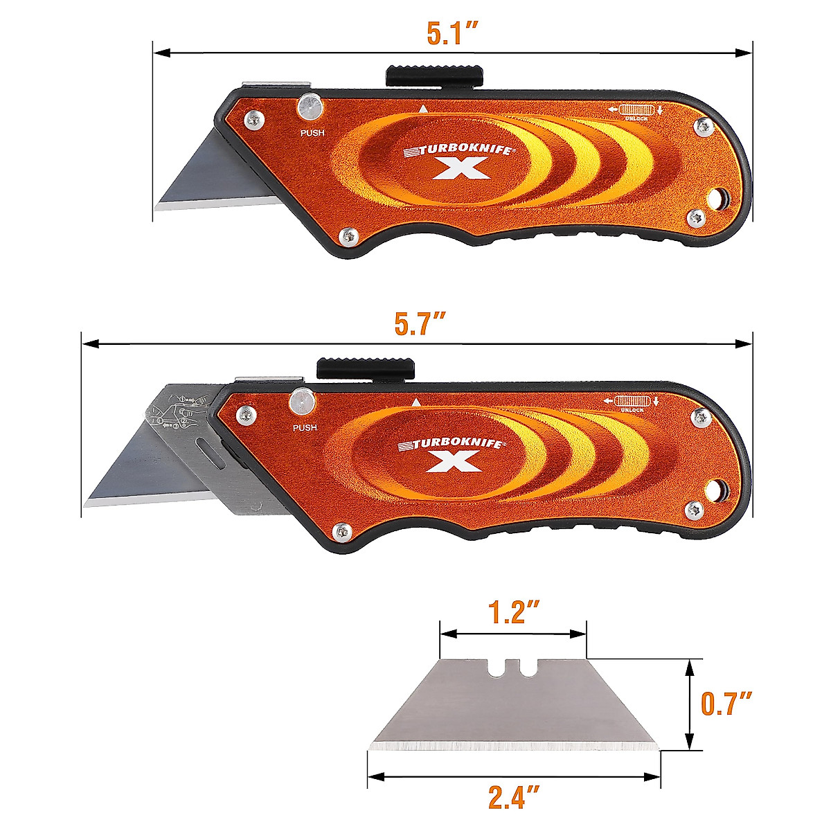 Olympia Tools Turboknife X Utility Knife 33-133, Yellow