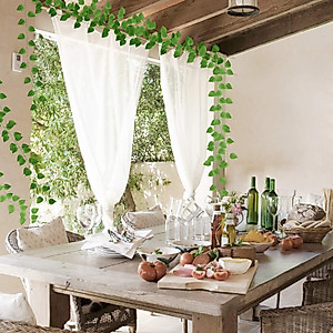 Yatim 94-Ft 12 Pack Artificial Ivy Leaf Garland Plants Vine Hanging Wedding Garland Fake Foliage Flowers Home Kitchen Garden Office Wedding Wall Decor