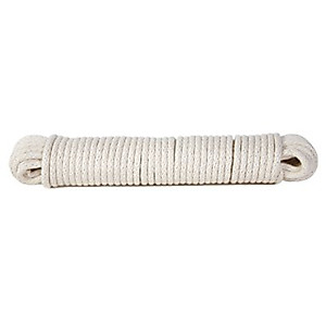 Koch 5620727 Braided Cotton/Polyester Blend Clothesline, 7/32 by 200 Feet, White