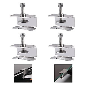 Aokin Adjustable 3D Printer Glass Bed Clips Clamp Compatible with Creality Ender 3/3 Pro, Ender 3S/3X, Ender 3 V2, Ender 5/5 Pro and CR-10/10S 3D Printer Heated Bed Glass Bed Platform, 4 Pcs