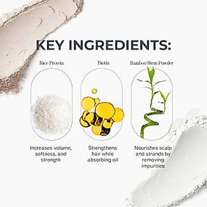 The Earthling Co. Dry Shampoo - Non Aerosol Volumizing Powder for Oil - Natural, Organic Ingredients for Brown and Black Hair - Talc-free formula with Rosemary Oil and Biotin (Dark Hair, 2.6 oz)