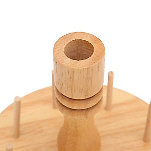 BEIJIALY Wooden Thread Holder Rack, Small Thread Rack, Thread Organizer for Sewing, 8 Spools Beech Wood Bobbin Holder Embroidery Quilting Sewing Tools