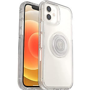 OtterBox + Pop Symmetry Series Case for iPhone 12 Mini (Not 12, Pro, Pro Max) Non-Retail Packaging - Clear