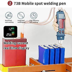 ZWJABYY Industrial Energy Storage Battery Welding Machine,801D Battery Spot Welder,12Kw Pulse Spot Welder,Mini Portable Precision Battery Welding Equipment 110V-220V