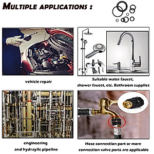 ZDBB 1010 Pcs Rubber O Rings Kit 22 Size Universal O-Ring Assortment Set for Automotive Faucet Pressure Washers Plumbing Sealing Repair,Air or Gas Connections,Resist Oil and Heat