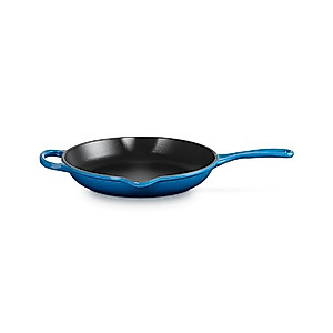 Le Creuset Enameled Cast Iron Signature Iron Handle Skillet, 10.25" (1-3/4 qt.), Marseille