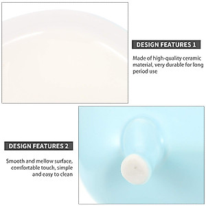 Hemoton Blue Ceramic Dessert Bowls Bathtub Shape Food Serving Bowl Reusable Ice Cream Bowl Household Candy Bowl Dish Appetizer Bowls for Home Restaurant